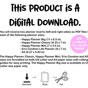 MONTHLY Coloring Printable Planner Pages for Happy Planner - Etsy