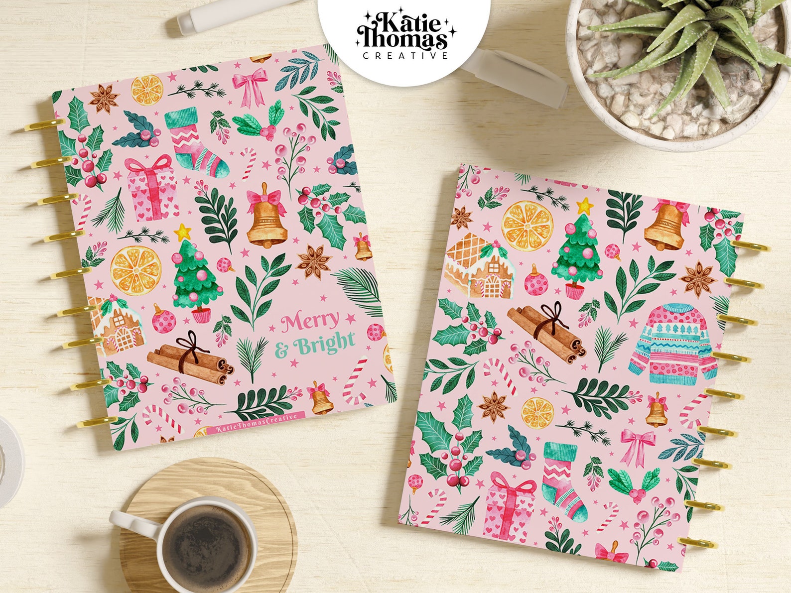 Christmas December Printable Planner or Notebook Cover Fits Happy ...