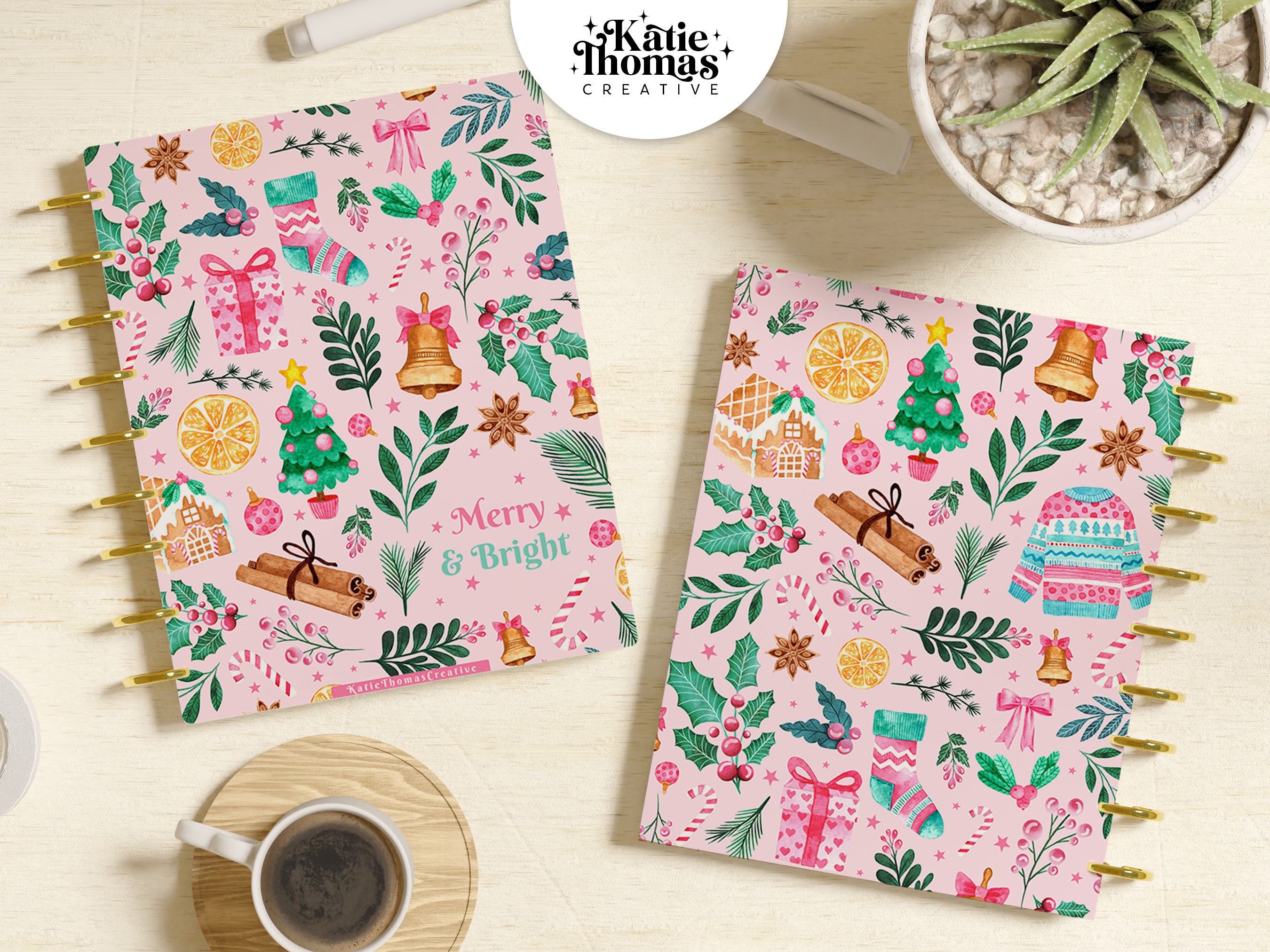 Christmas December Printable Planner or Notebook Cover Fits Happy ...