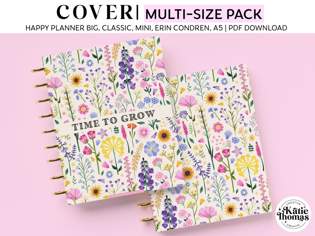 Wildflowers Printable Planner or Notebook Cover for Happy Planner ...