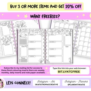 MONTHLY Coloring Printable Planner Pages for Happy Planner - Etsy