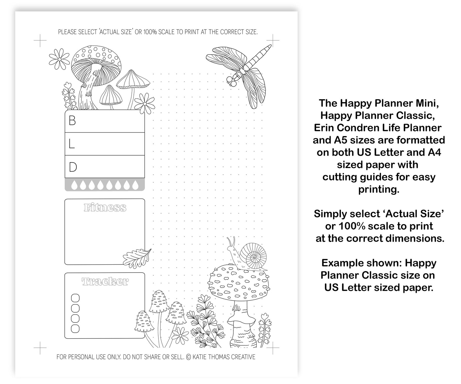 Printable Coloring DAILY Planner Inserts for Happy Planner - Etsy Australia