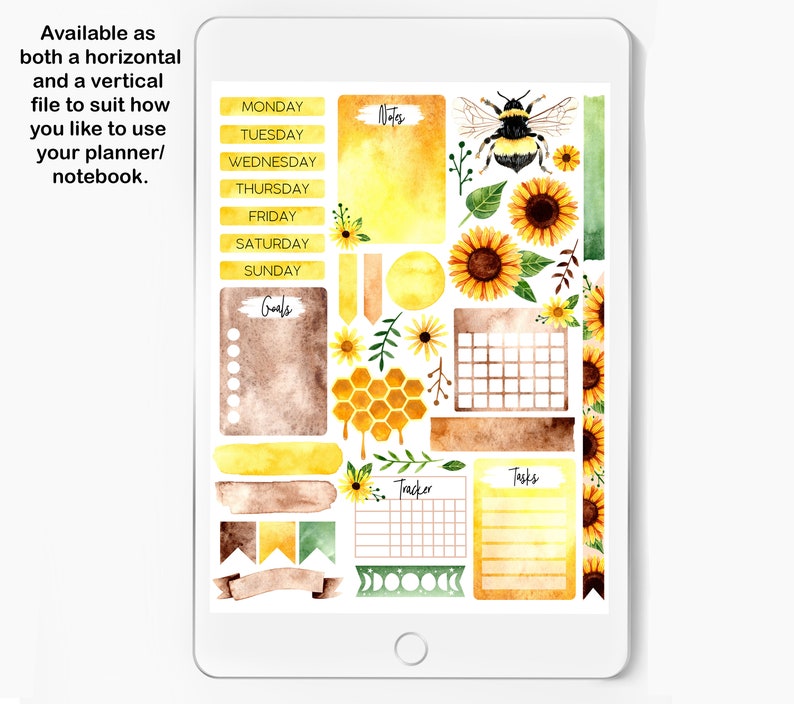 Digital Planner Weekly Sticker Kit 39 Aesthetic Stickers for - Etsy