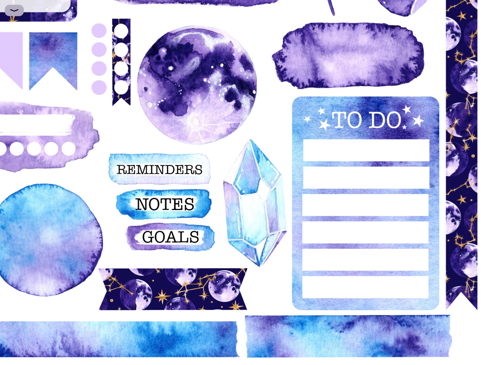 Digital Planner Weekly Sticker Kit 34 Aesthetic Stickers for | Etsy