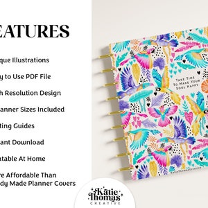 Summer Jungle Theme Printable Planner or Notebook Cover Fits Happy ...