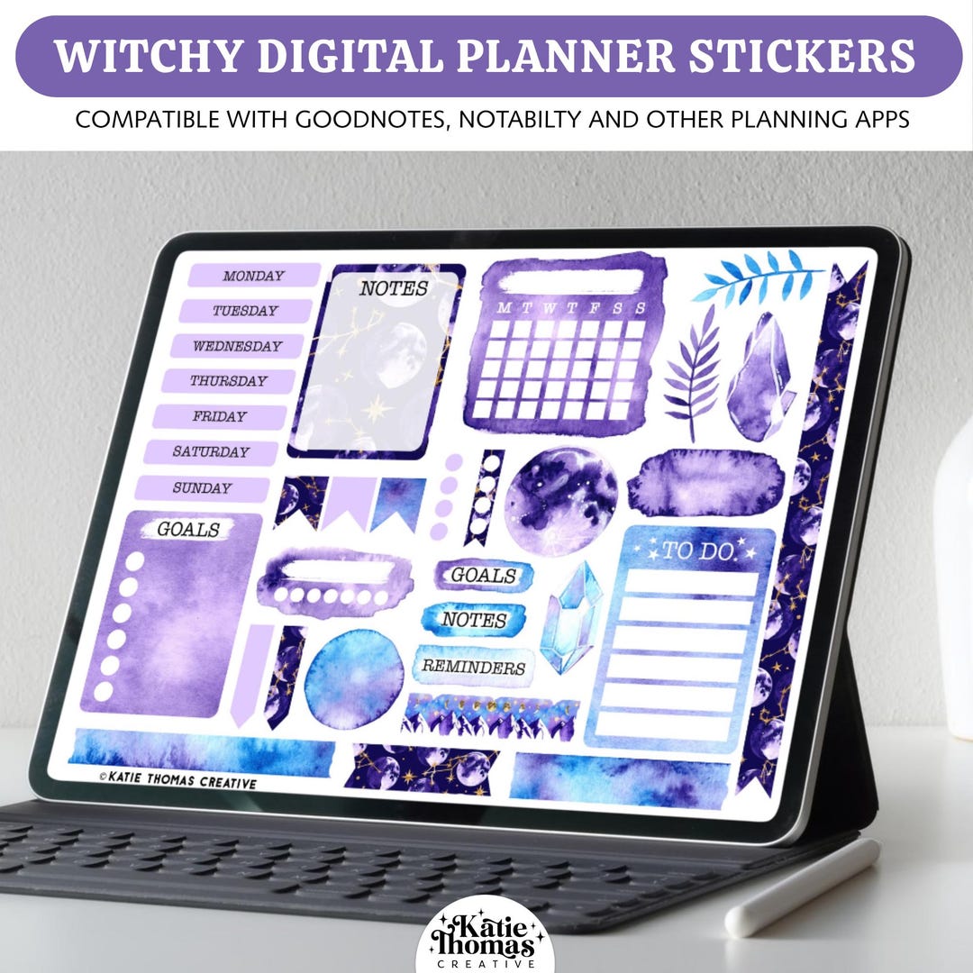 Digital Planner Weekly Sticker Kit, 34 Aesthetic Stickers for Digital ...