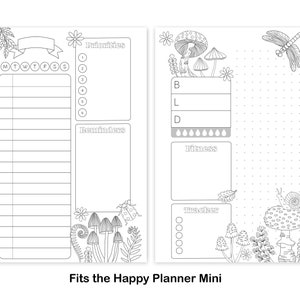Printable Coloring DAILY Planner Inserts for Happy Planner - Etsy Australia