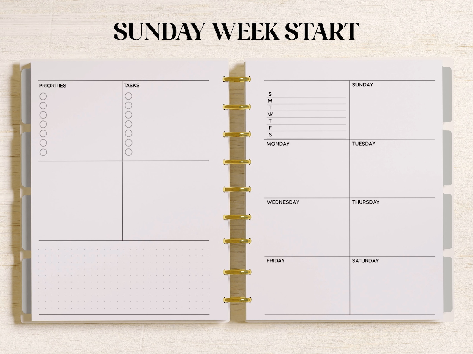 WEEKLY DASHBOARD Minimalist Planner Inserts Fits Happy Planner Classic ...