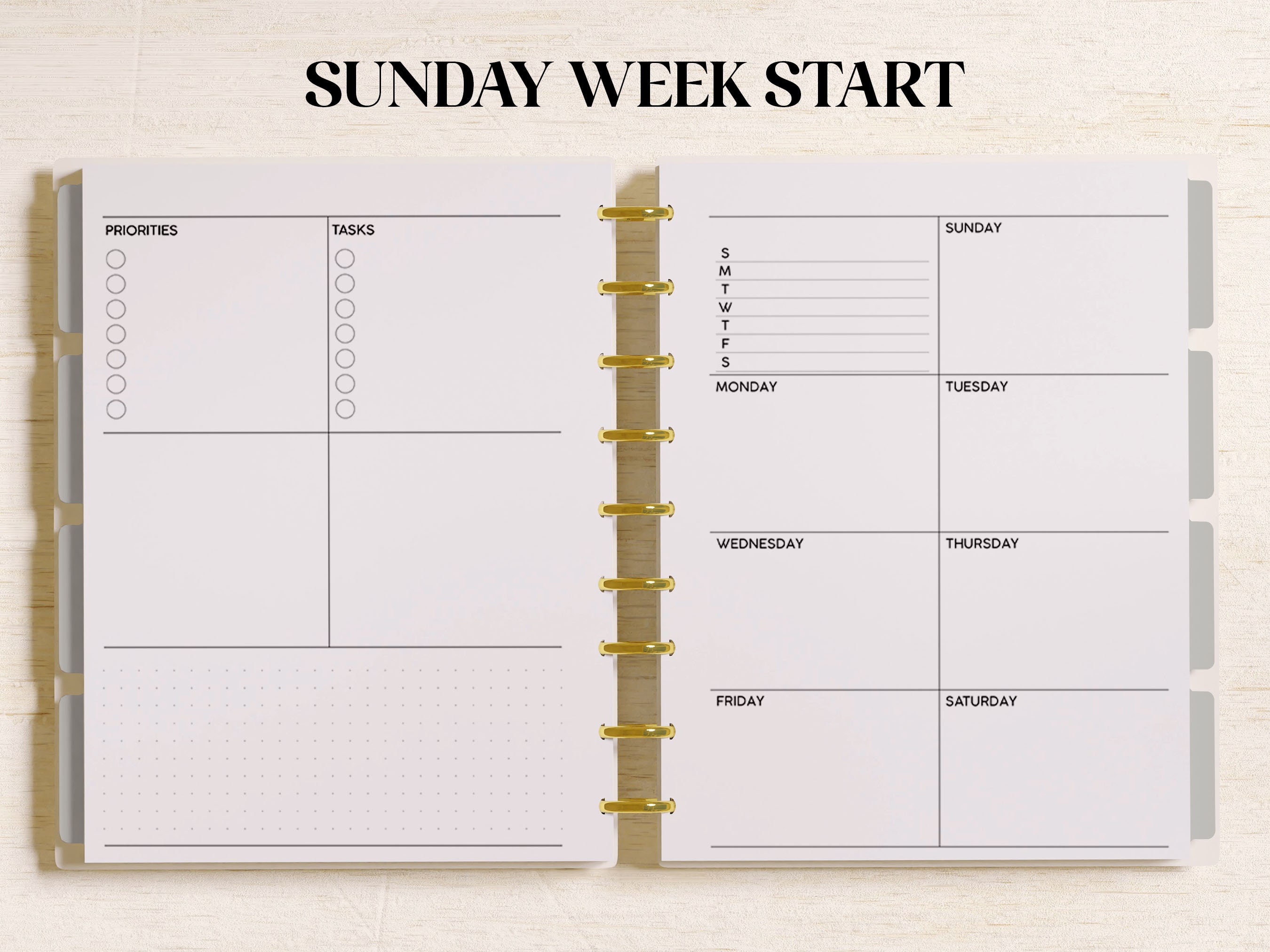 WEEKLY DASHBOARD Minimalist Planner Inserts Fits Happy Planner Classic ...