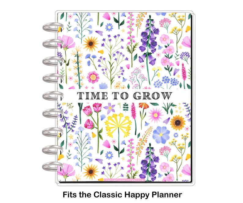Wildflowers Printable Planner or Notebook Cover for Happy - Etsy Australia