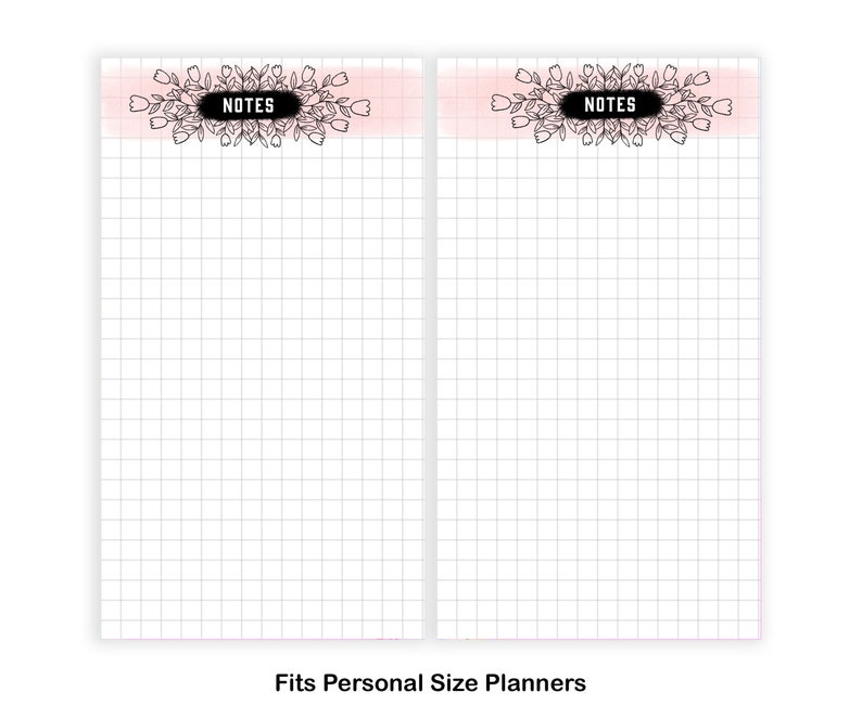 Printable Note Paper Planner Inserts for Happy Planner Skinny - Etsy