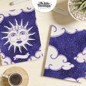 Celestial Sun Printable Planner or Notebook Cover Fits Happy Planner Classic, Mini, Big, Erin ...