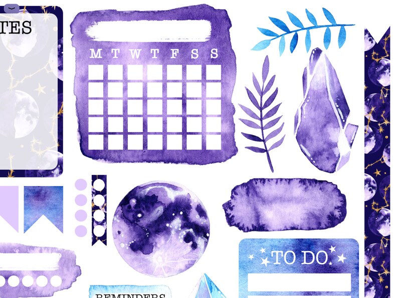 Digital Planner Weekly Sticker Kit 34 Aesthetic Stickers for - Etsy