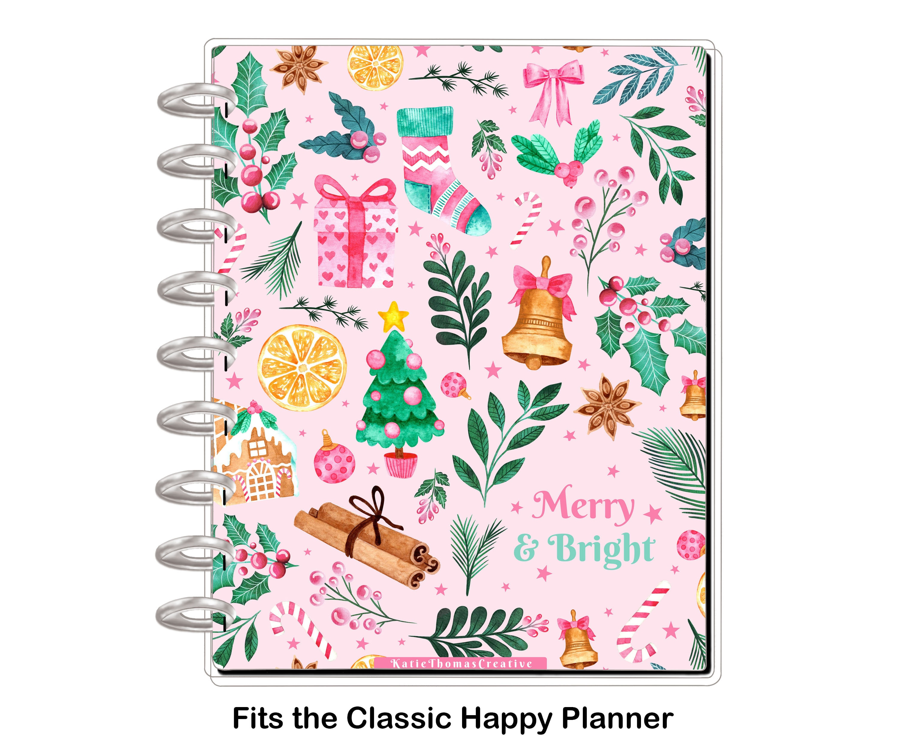 Christmas December Printable Planner or Notebook Cover for | Etsy