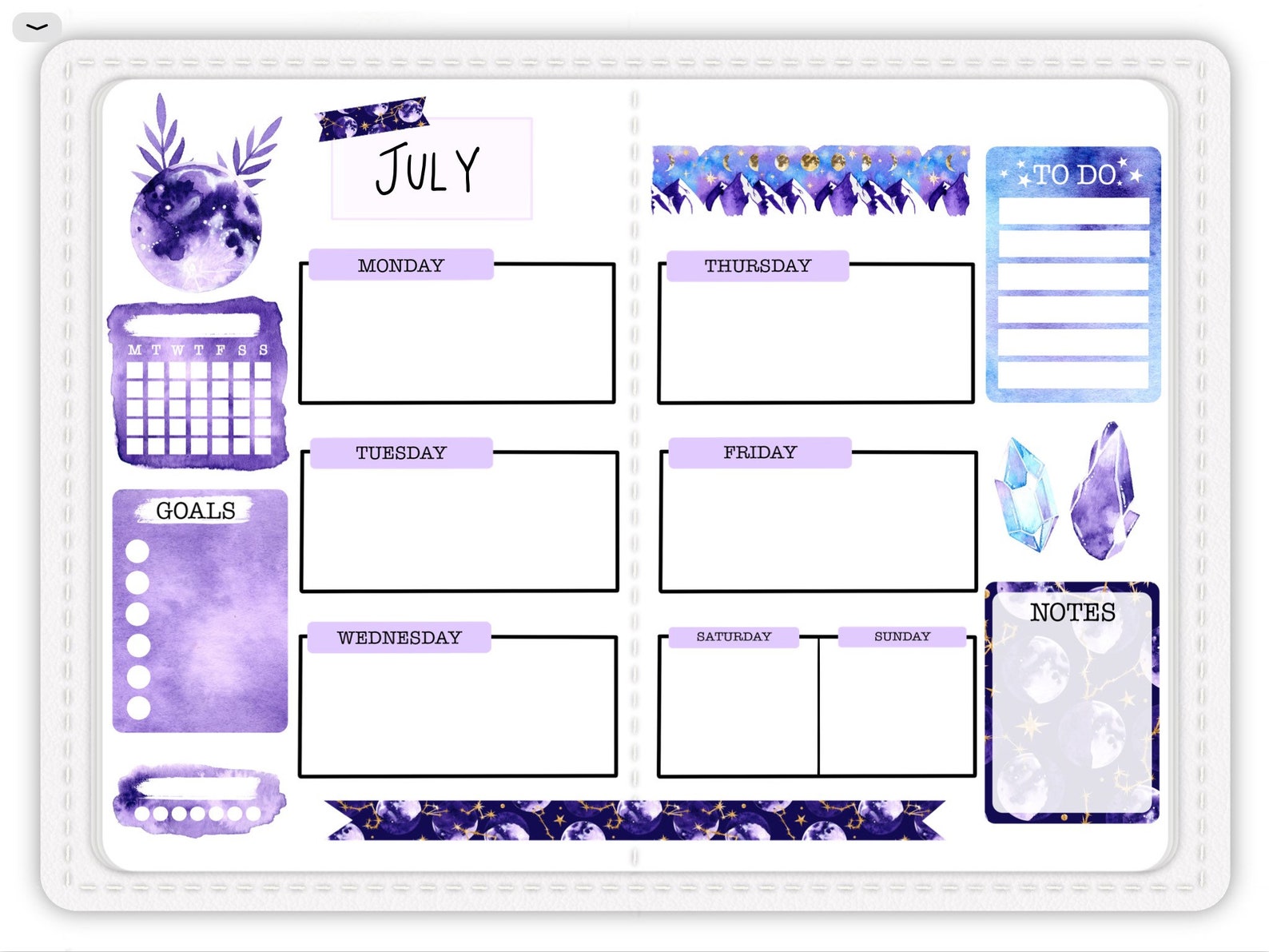 Digital Planner Weekly Sticker Kit 34 Aesthetic Stickers for - Etsy