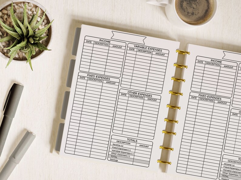 Financial Budget Planner Printable Planner Inserts Fits Happy Planner ...