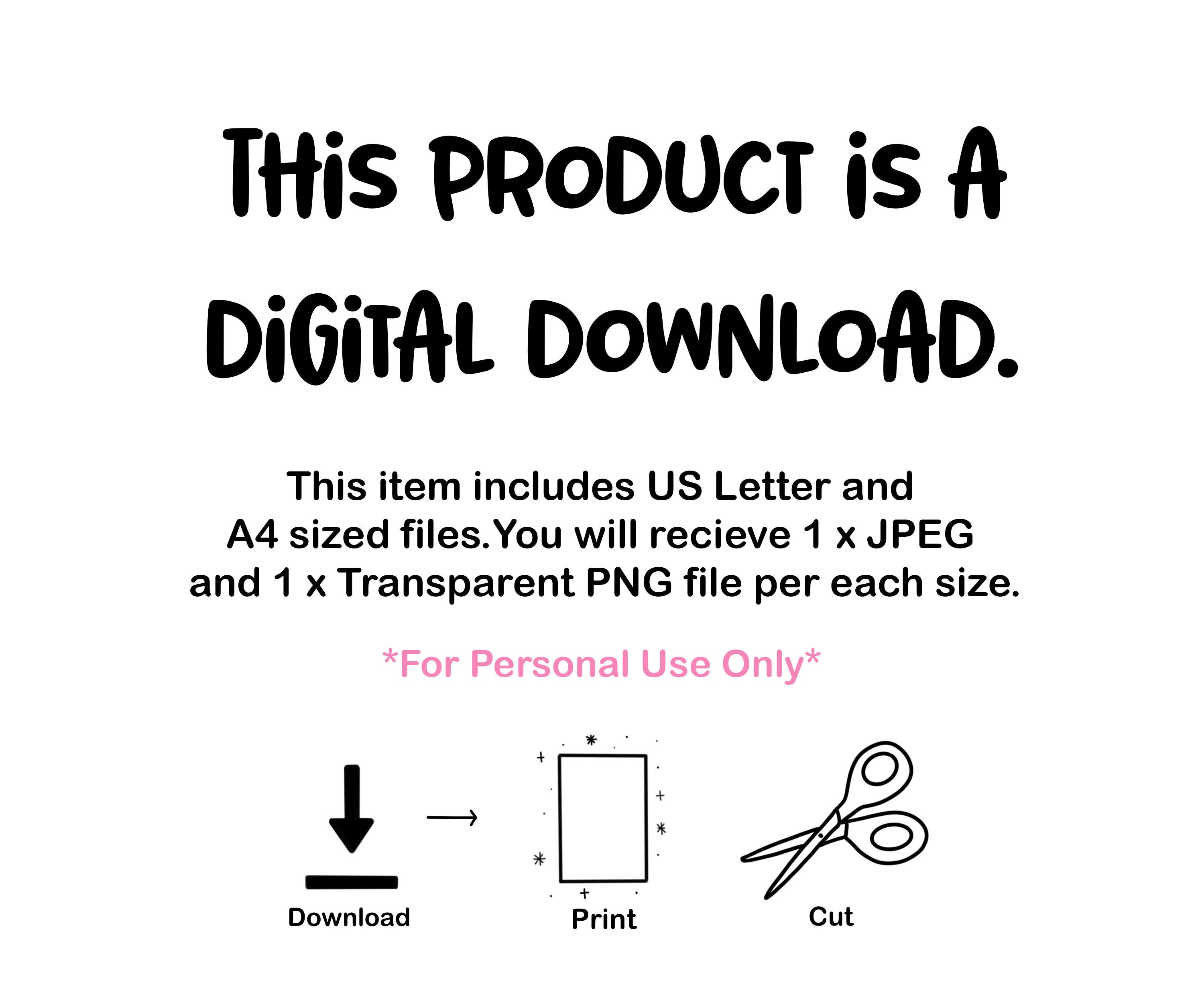 Printable Christmas Gift Tags In US Letter And A4 Sizes Hand Etsy