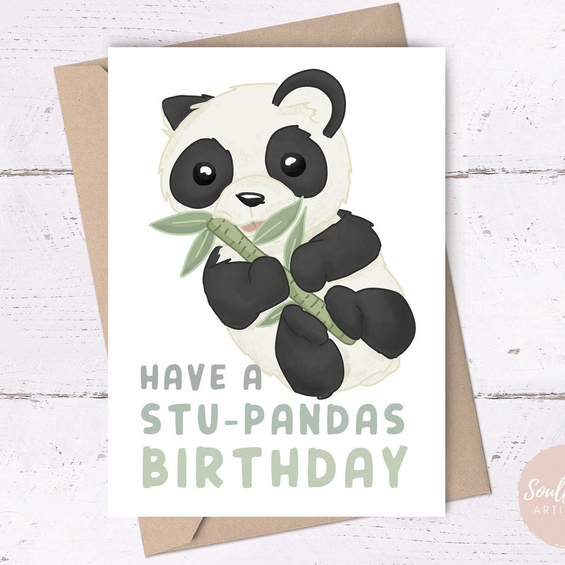 Panda Birthday Card - Etsy