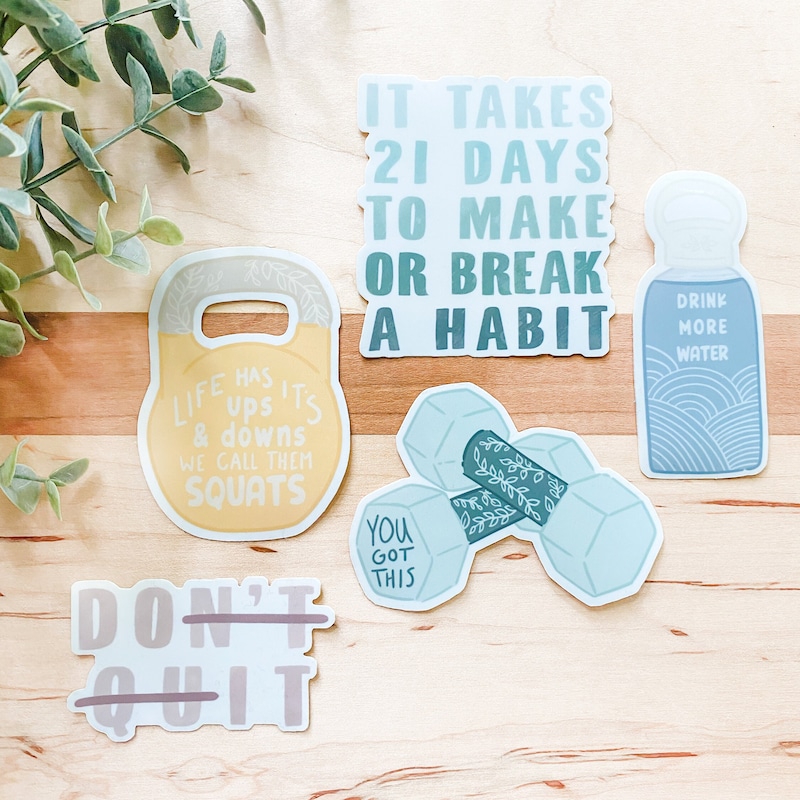 Workout Stickers - Etsy