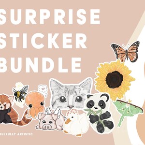 SURPRISE STICKER BUNDLE Waterproof Stickers Big Random Pack - Etsy
