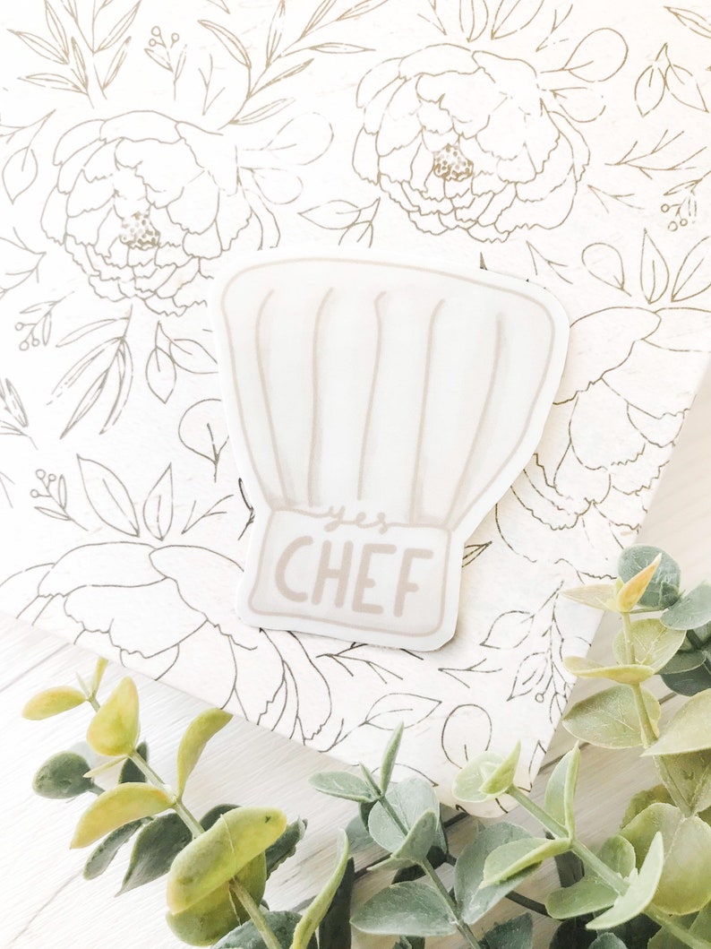 CHEF HAT STICKER Waterproof Stickers Cooking Stickers Yes | Etsy