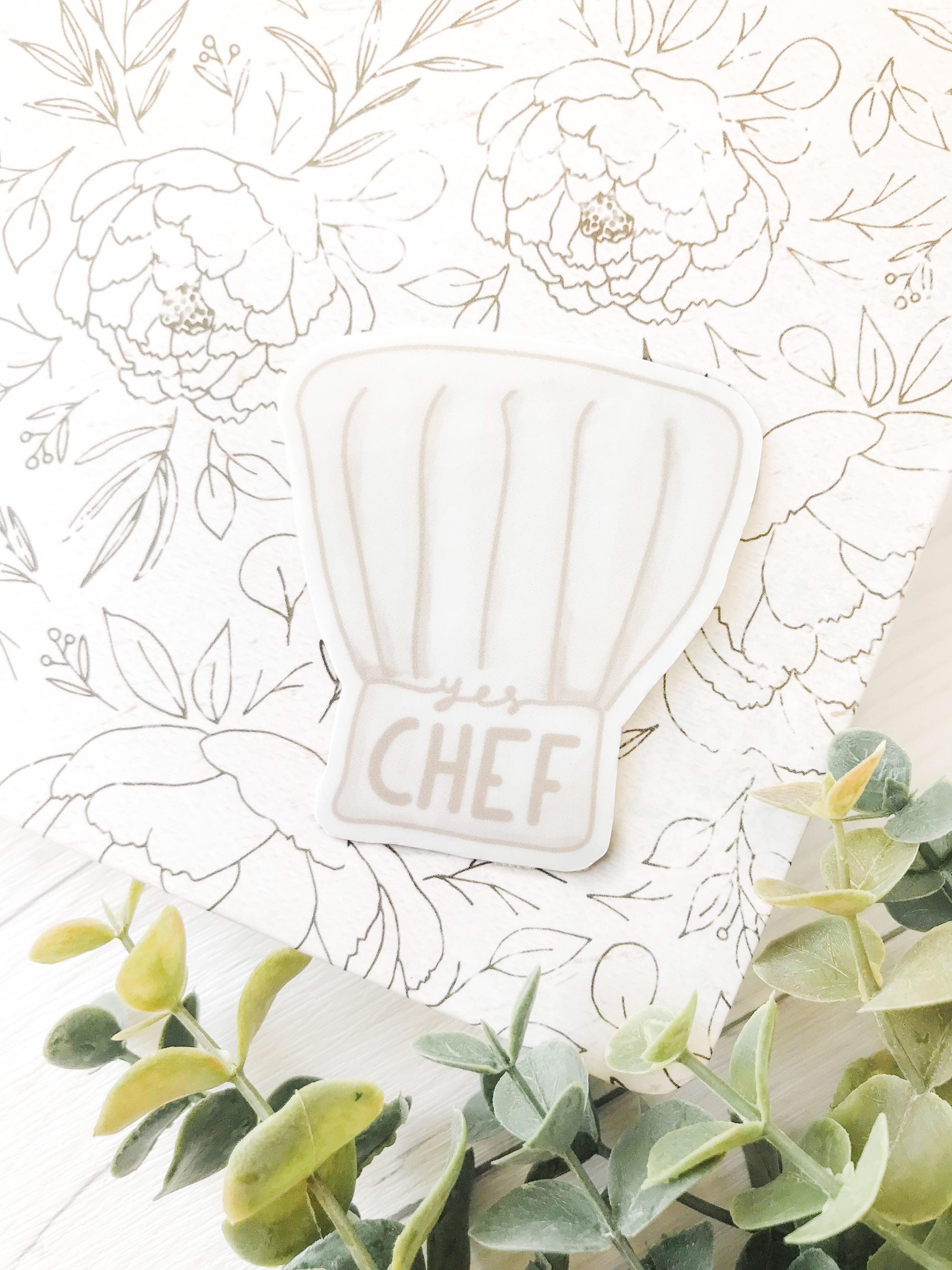 CHEF HAT STICKER • Waterproof Stickers, Cooking Stickers, Yes Chef ...