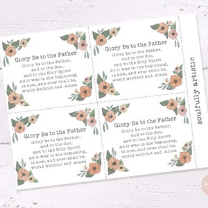 Glory Be Prayer Card • Printable Prayer Card, Catholic Prayers ...