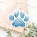 PAW PRINT STICKER • Waterproof Stickers, Dog Print Stickers, Floral Pet ...