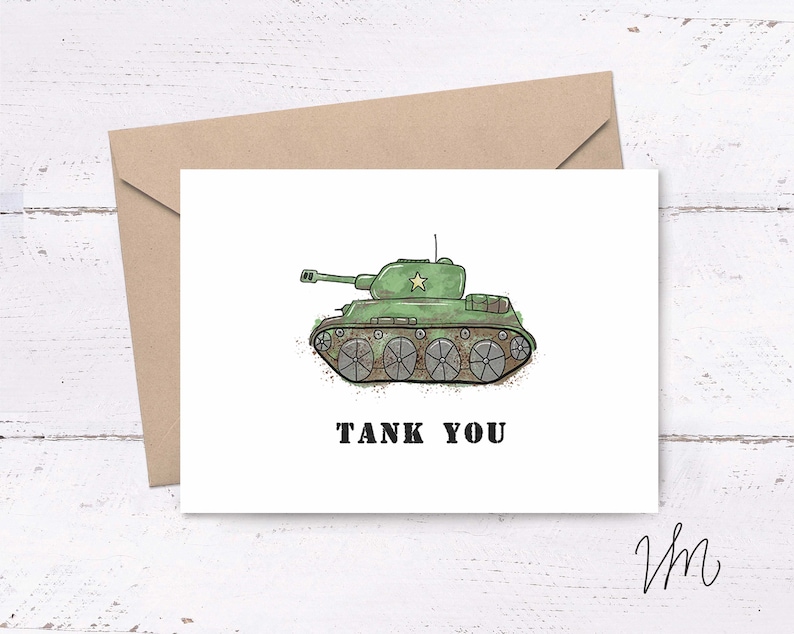 Tank You Card Printable Thank You Thank You Card - Etsy