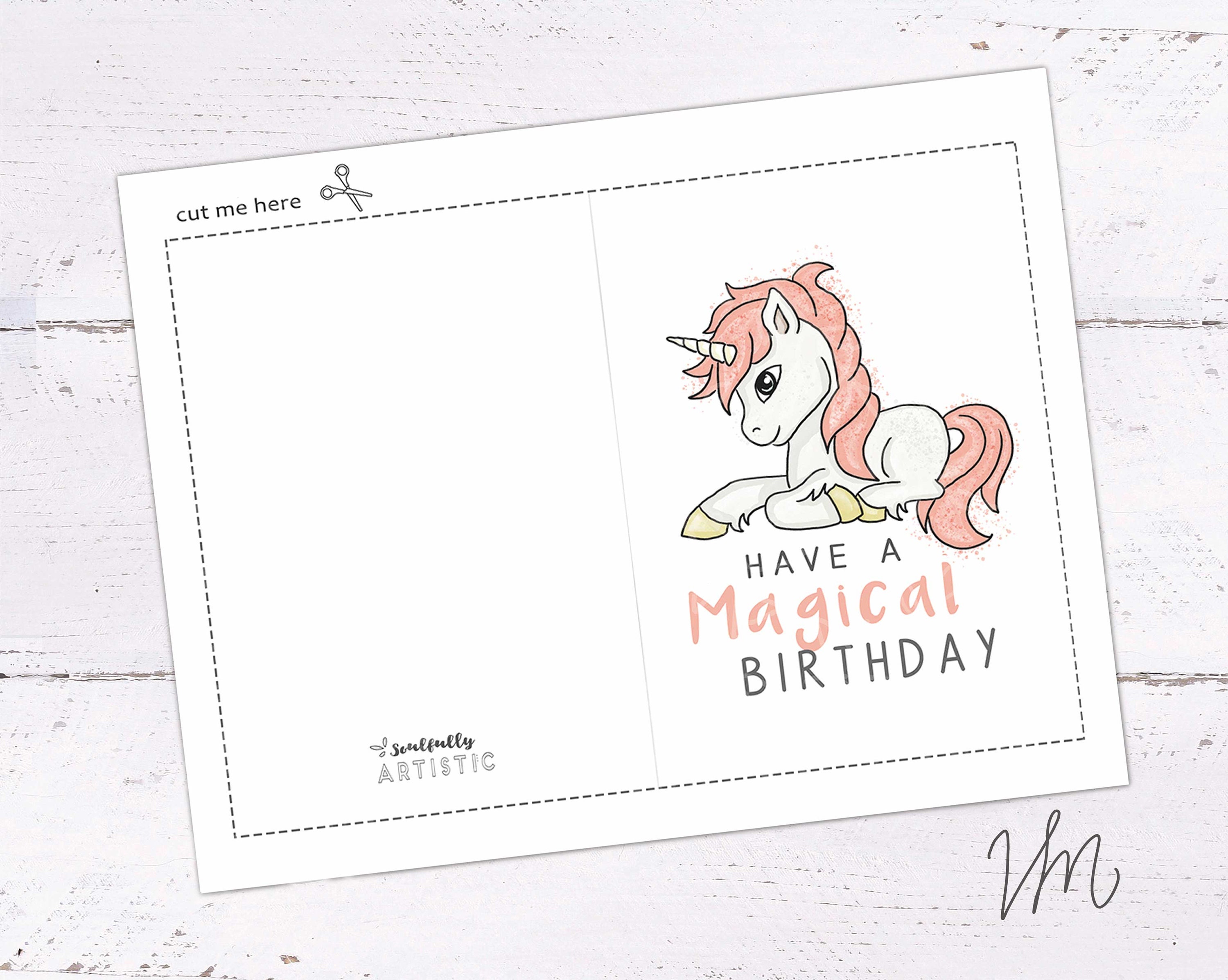 Have a Magical Birthday Unicorn Birthday Card Cute Birthday - Etsy