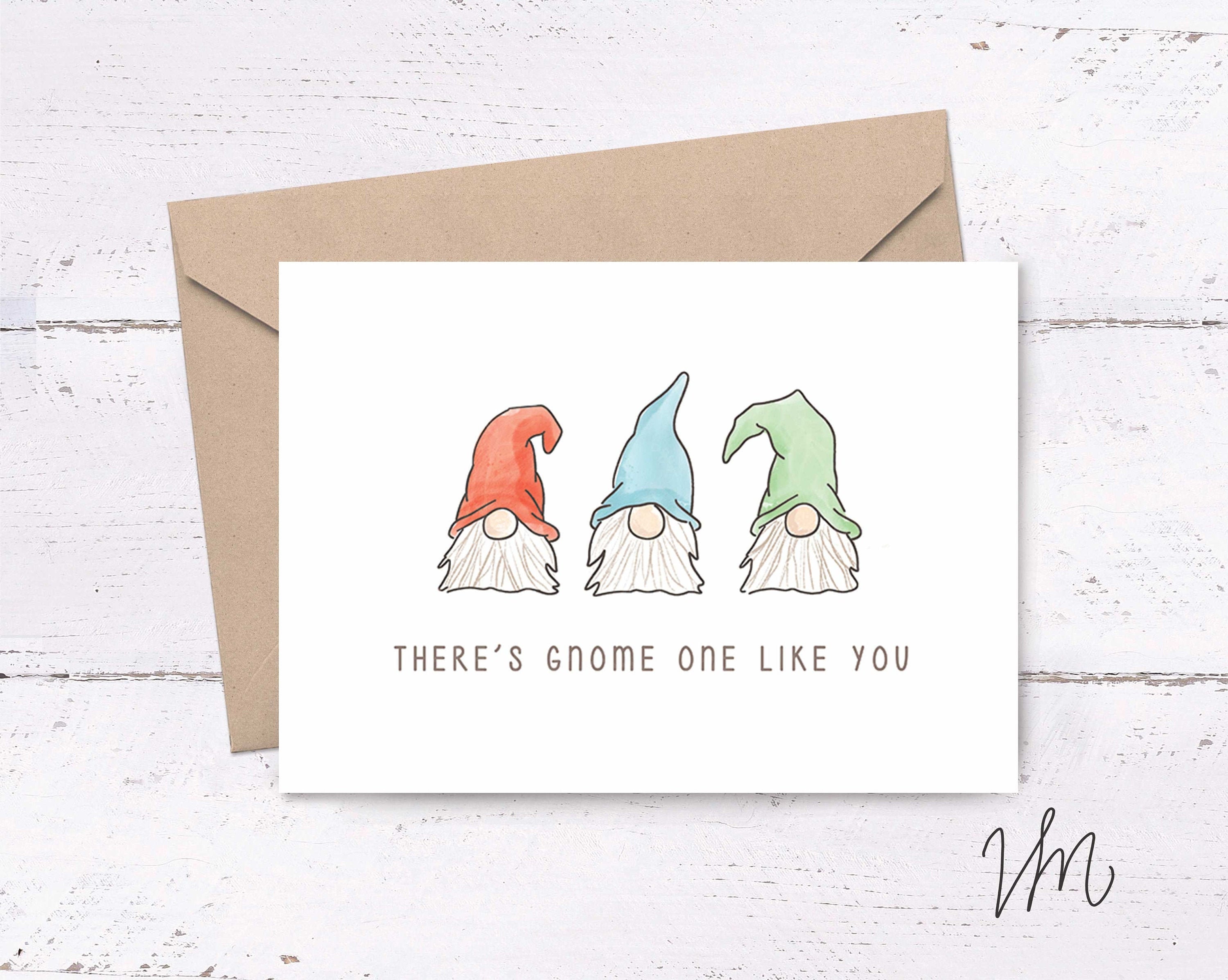 Valentines Cards Paper diy cards printable gnome 'there's gnome one ...