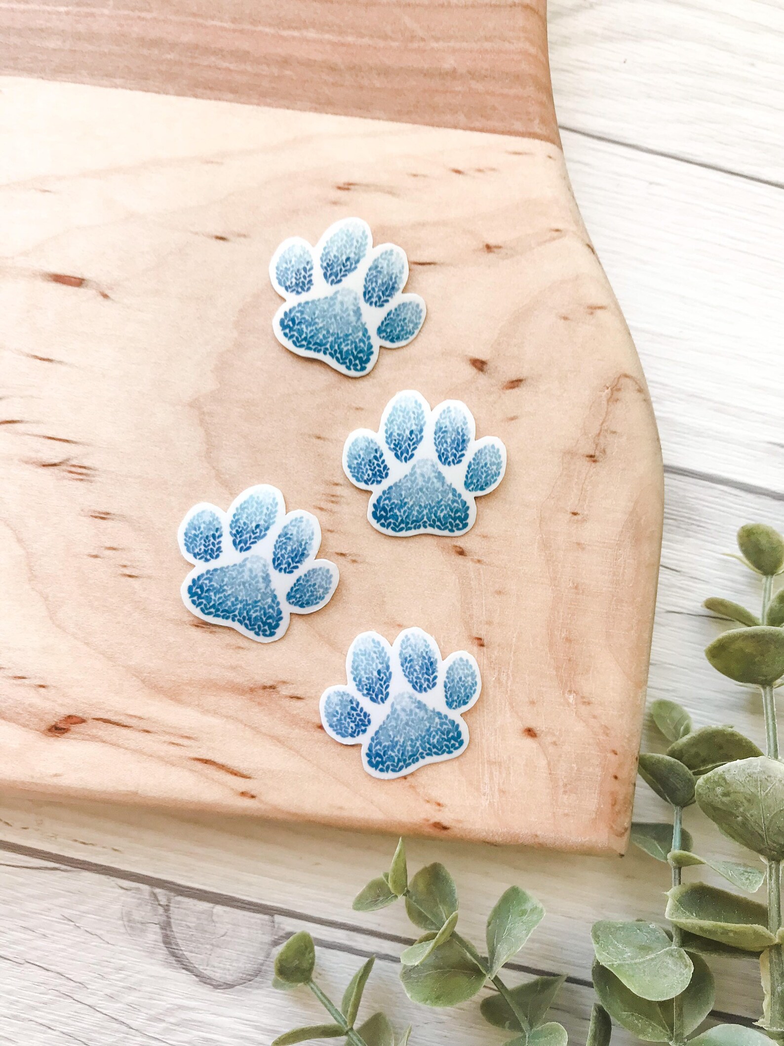 PAW PRINT STICKER Waterproof Stickers Dog Print Stickers - Etsy