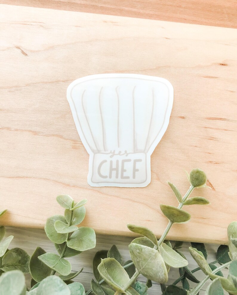 CHEF HAT STICKER Waterproof Stickers Cooking Stickers Yes | Etsy