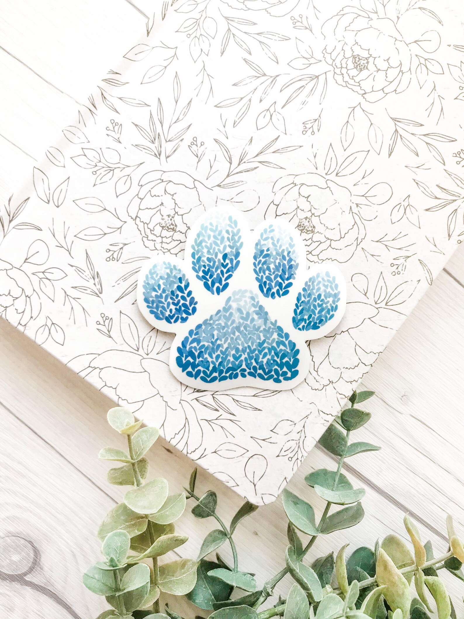 PAW PRINT STICKER Waterproof Stickers Dog Print Stickers - Etsy