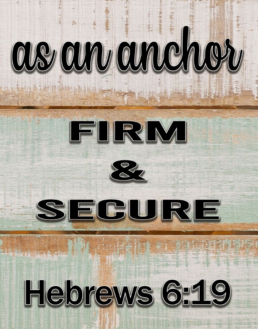 We have this hope as an anchor Hebrews 6:19 Christian Wall | Etsy