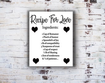 Recipe for Love - Etsy
