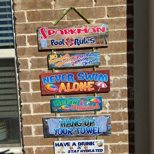 Pool Sign Build Your Own Pool Sign Backyard Patio BBQ Hot - Etsy