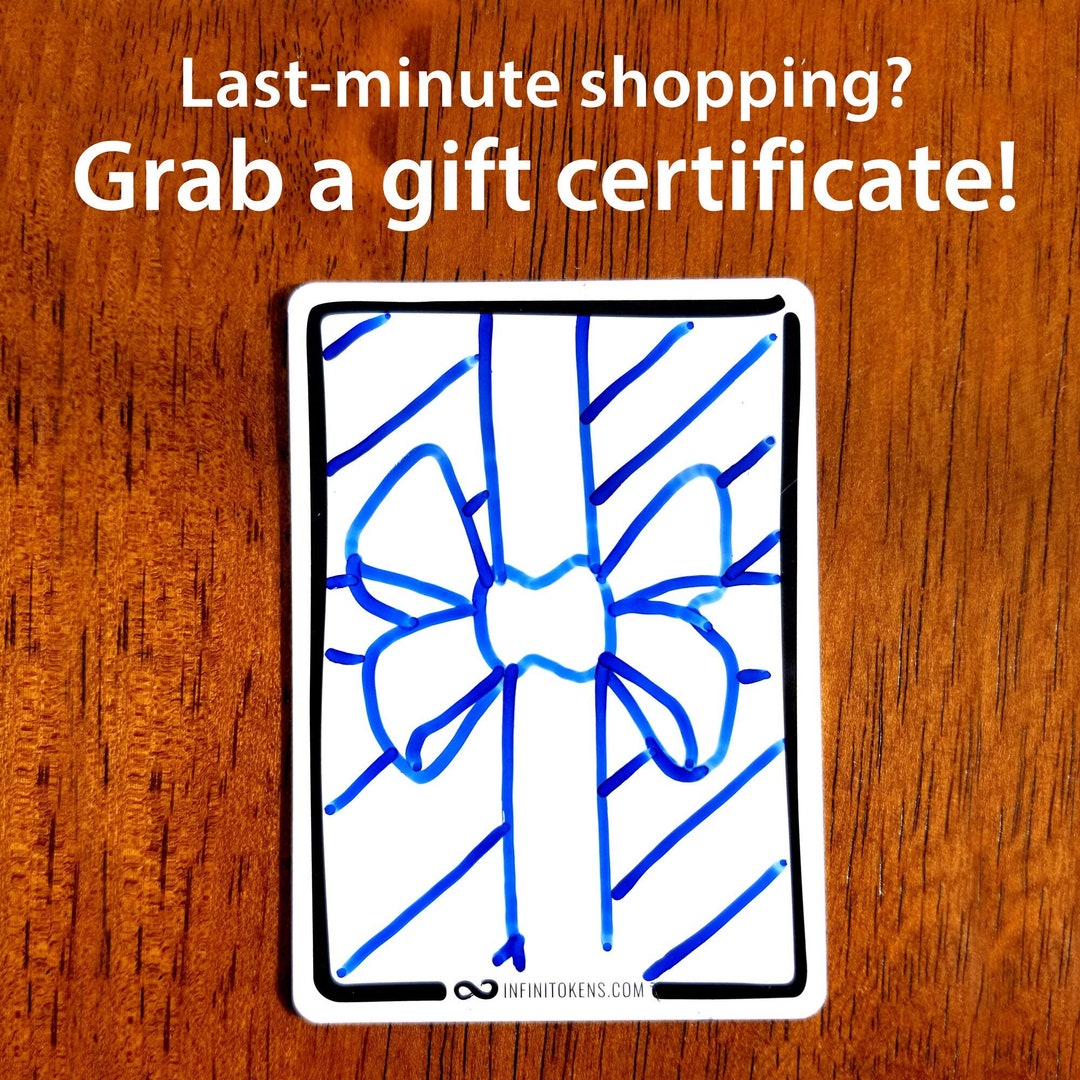 Infinitokens GIFT CERTIFICATES (digital) - Etsy