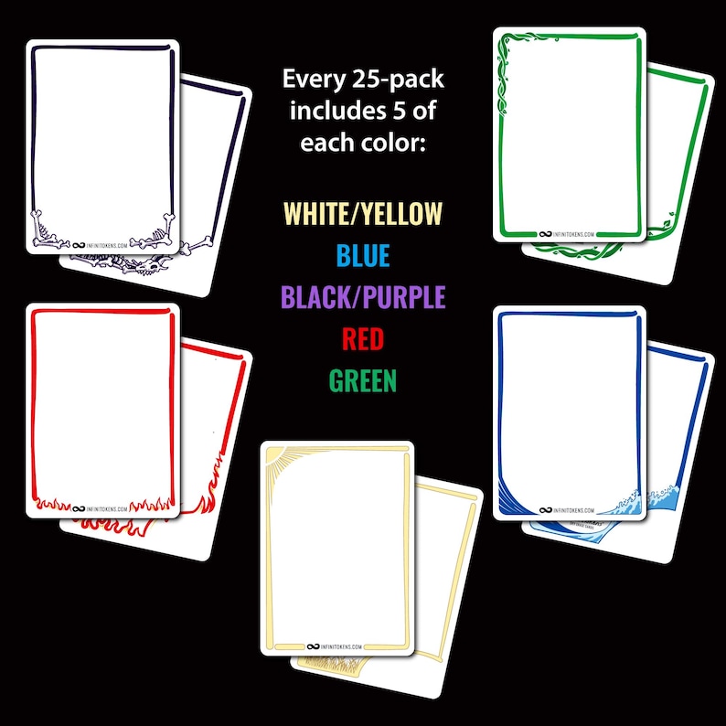Color Dry Erase Cards/tokens Pack (double-sided, Erasable, Reusable ...