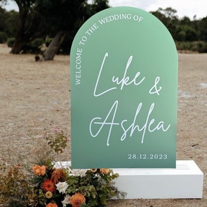 Large Arch Wood Sign | Event Signs | Custom Backdrops | Personalised ...