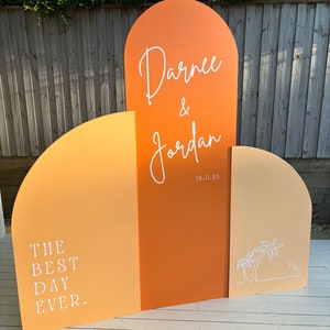 Large Arch Wood Sign | Event Signs | Custom Backdrops | Personalised ...