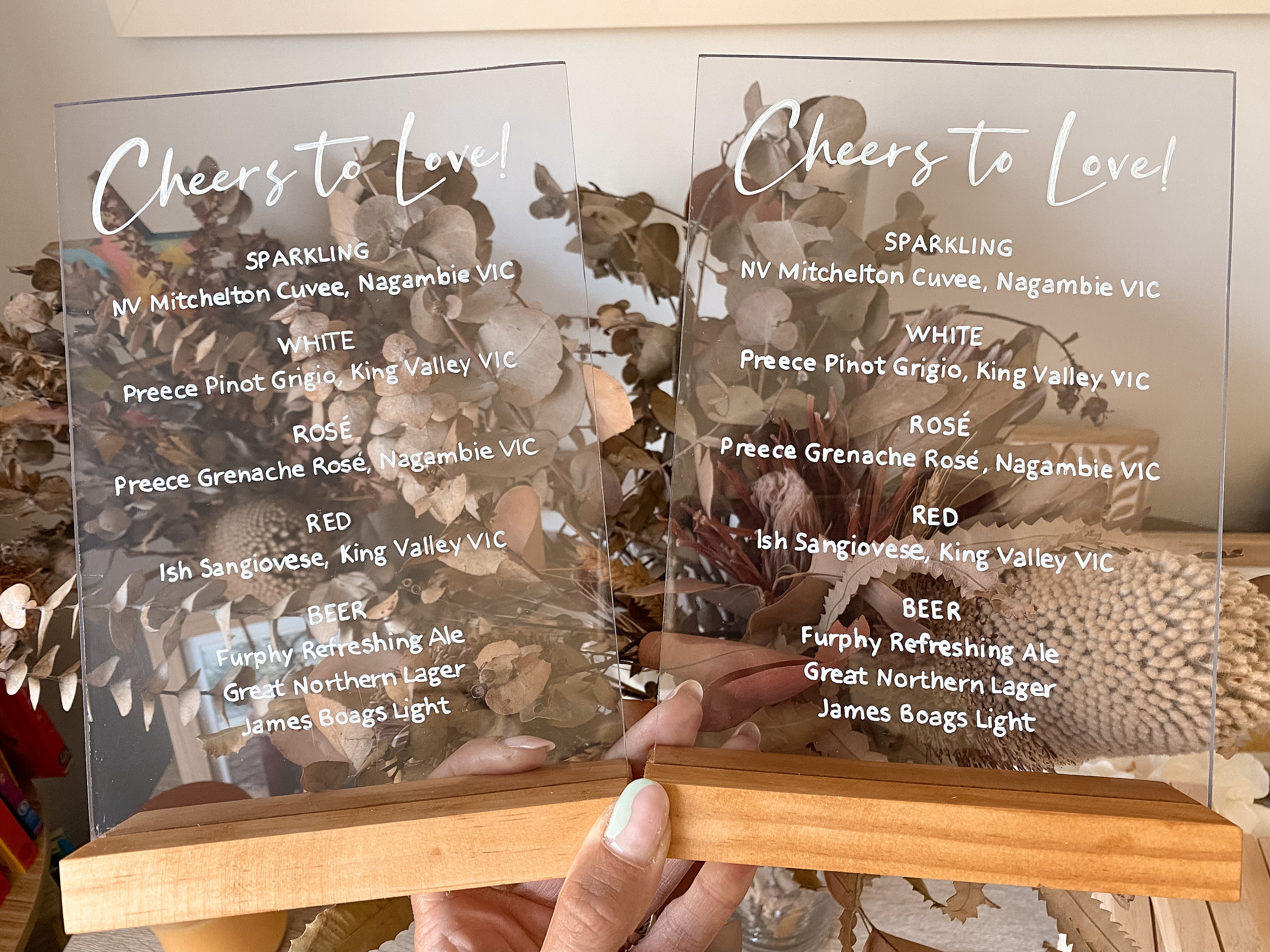 Acrylic Bar Menu Sign Drinks Menu Sign Wedding Reception - Etsy Australia