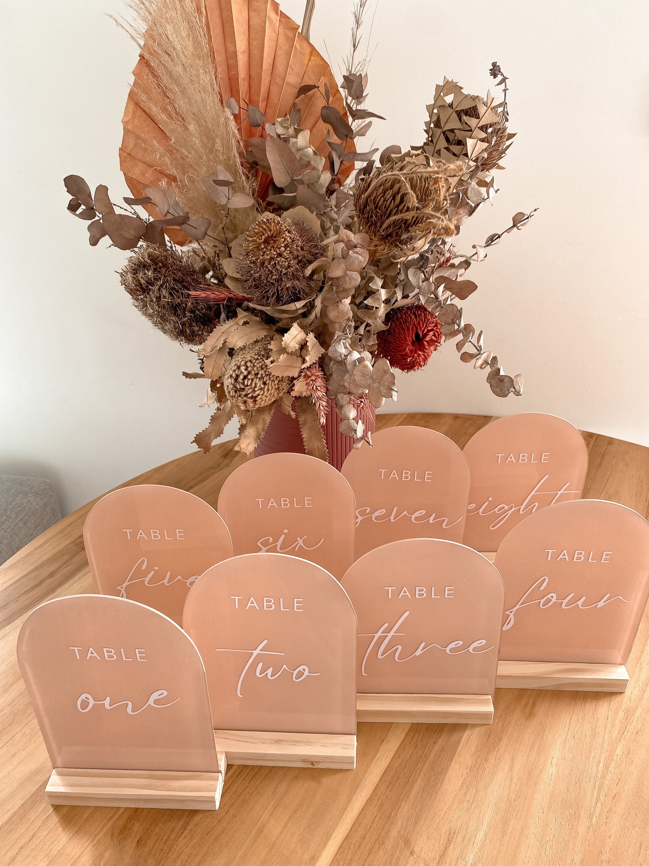 Acrylic Signs Arch Table Numbers Arch Wedding Signs - Etsy UK
