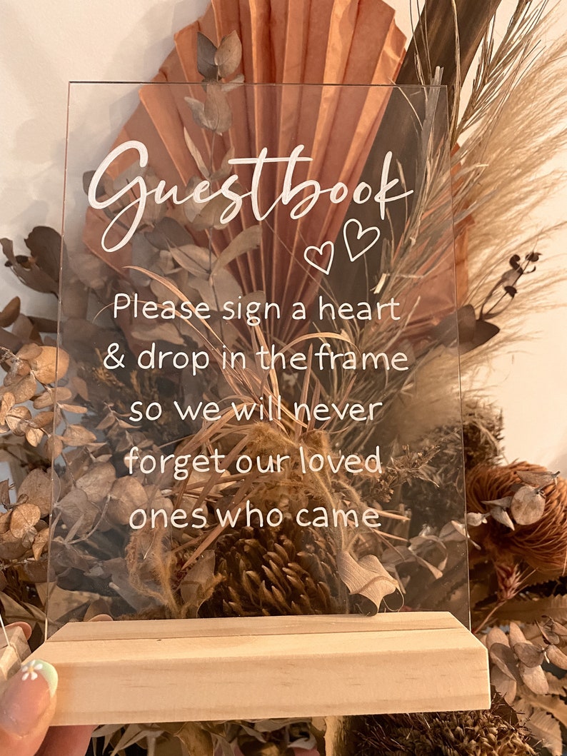 Polaroid Guest Book Sign Acrylic Perspex Guest Book Sign - Etsy