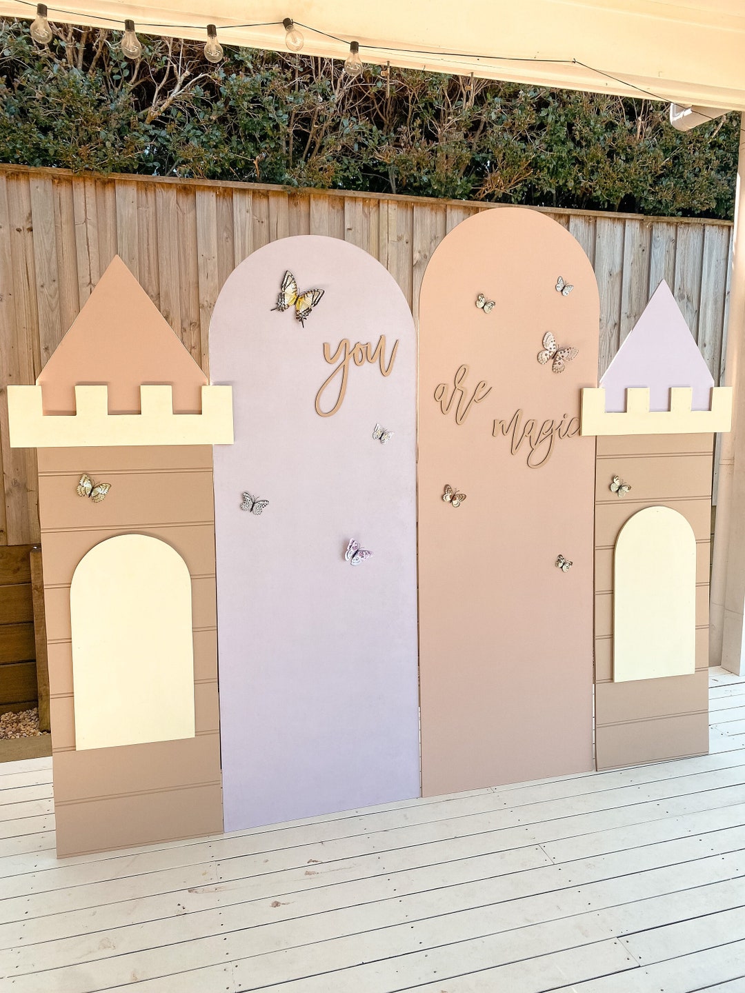 Large Arch Sign | Birthday Backdrop | Castle Backdrop | Wood Party Sign ...