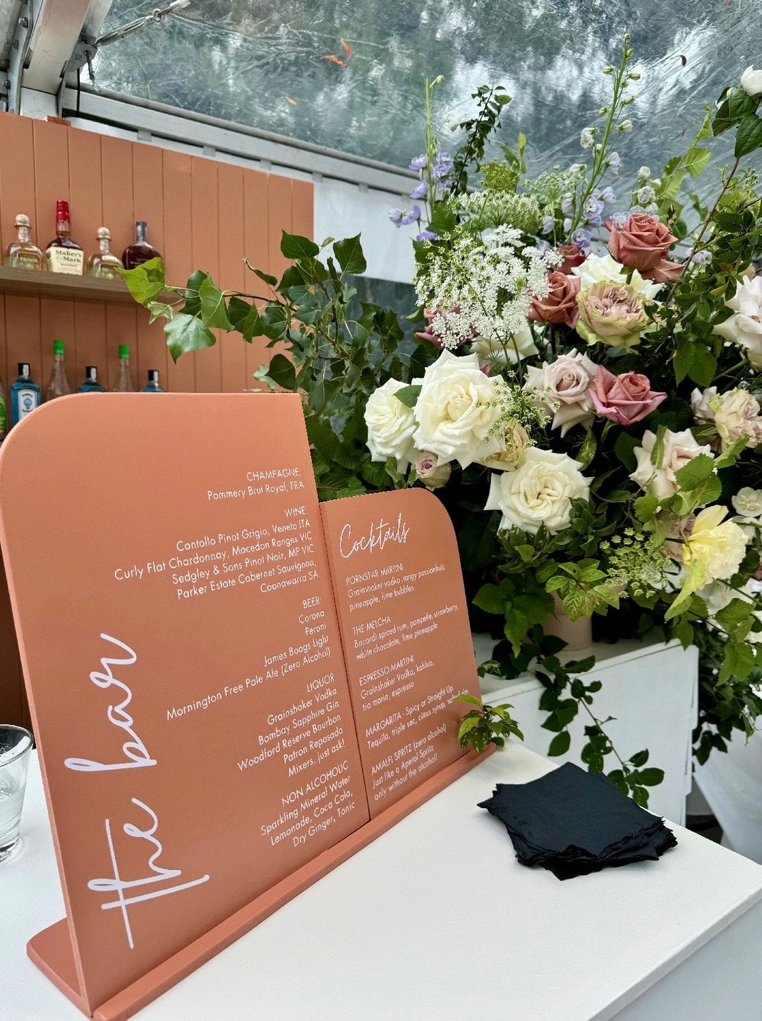 Menu Sign Drinks Menu Bar Sign Custom Signs Wedding Menu Reserved Sign ...