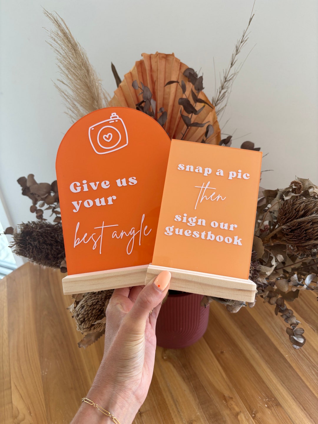 Acrylic Signs | Party Signs | Arch Table Numbers | Arch Wedding Signs ...