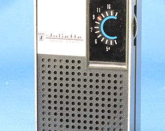 Vintage 1960s Juliette Transistor Radio AM Tuner Solid State Chrome ...