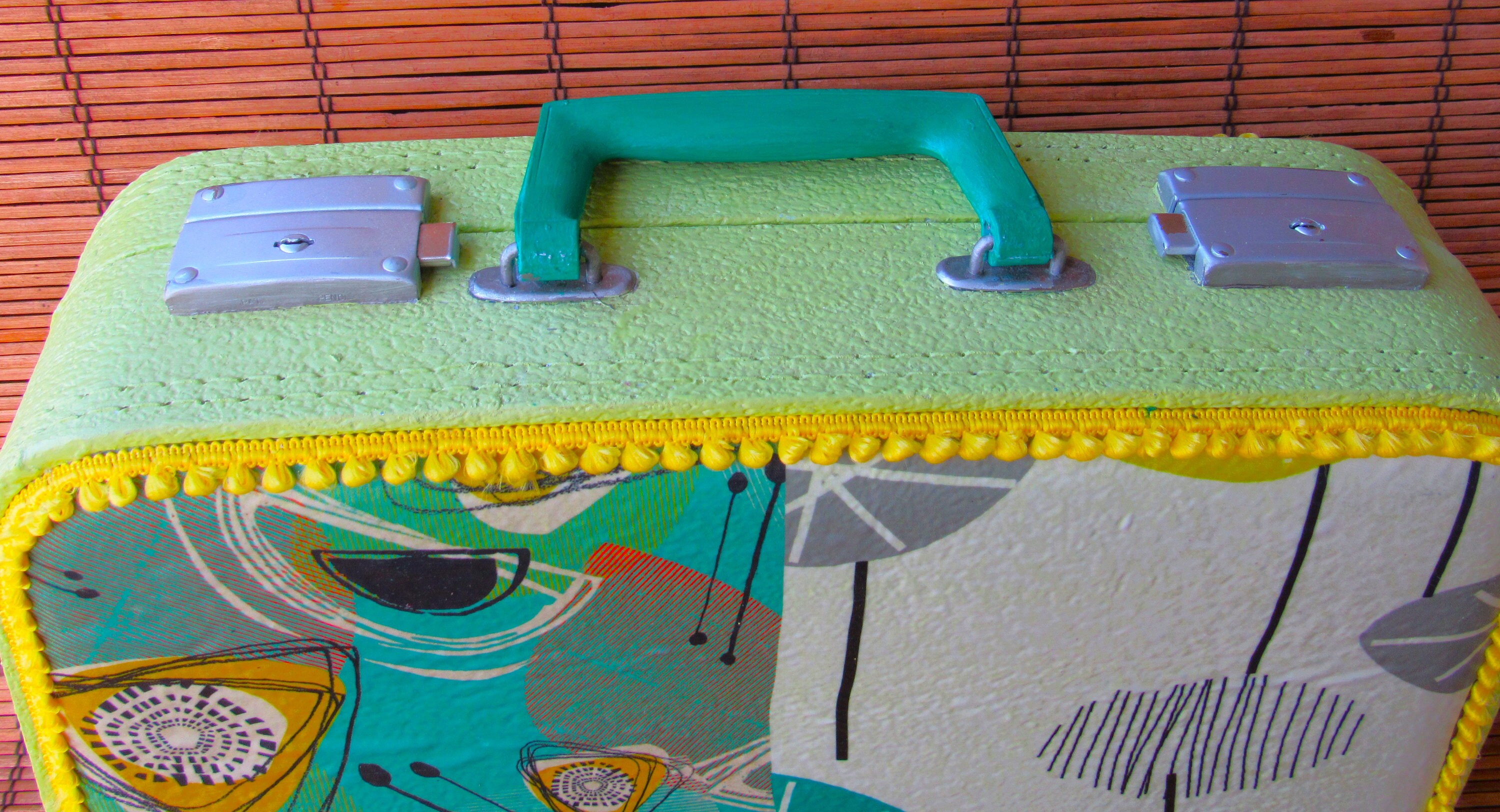 Upcycled Vintage Suitcase Mid Century Modern, MCM Vintage Suitcase ...