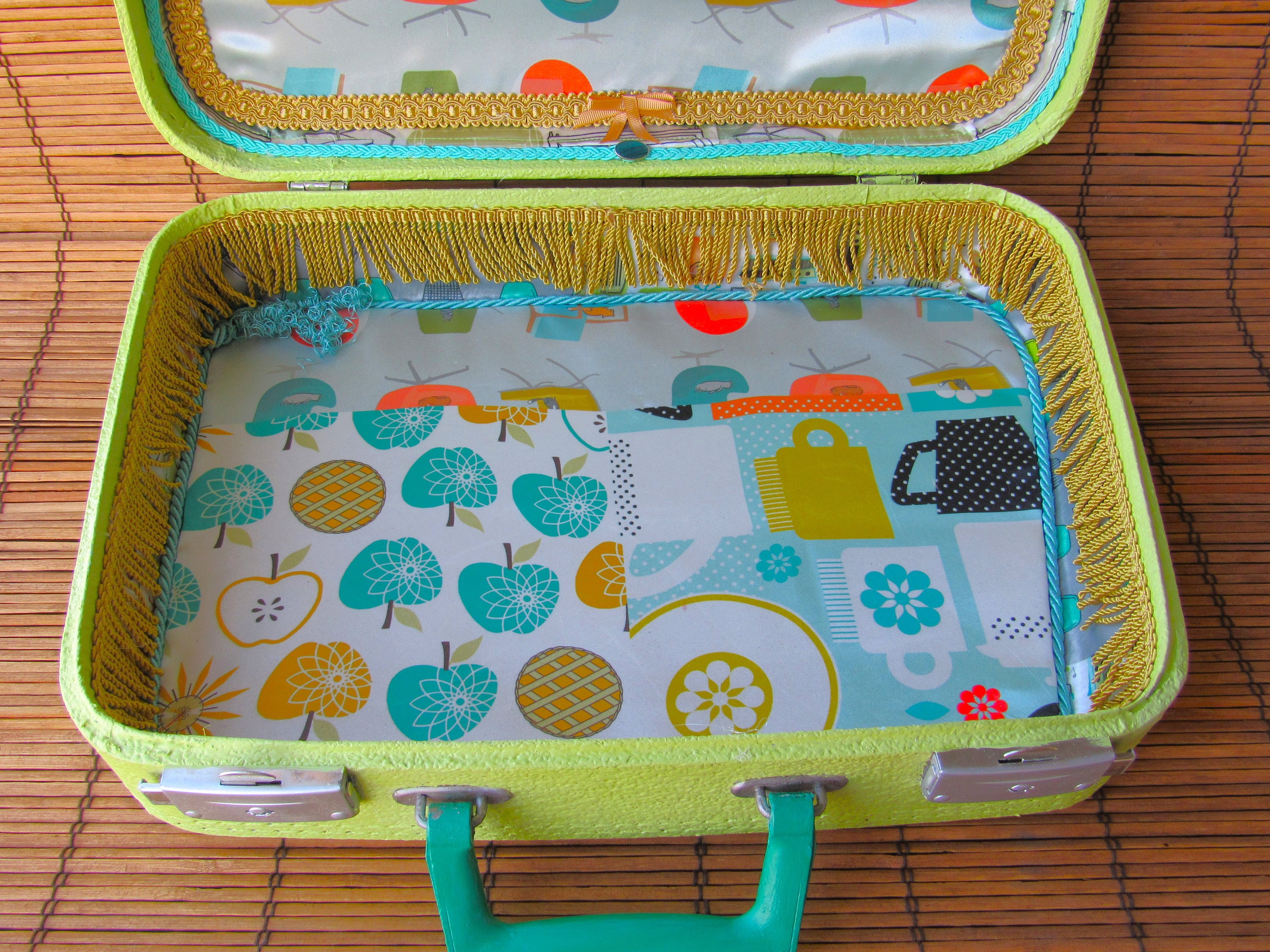 Upcycled Vintage Suitcase Mid Century Modern, MCM Vintage Suitcase ...